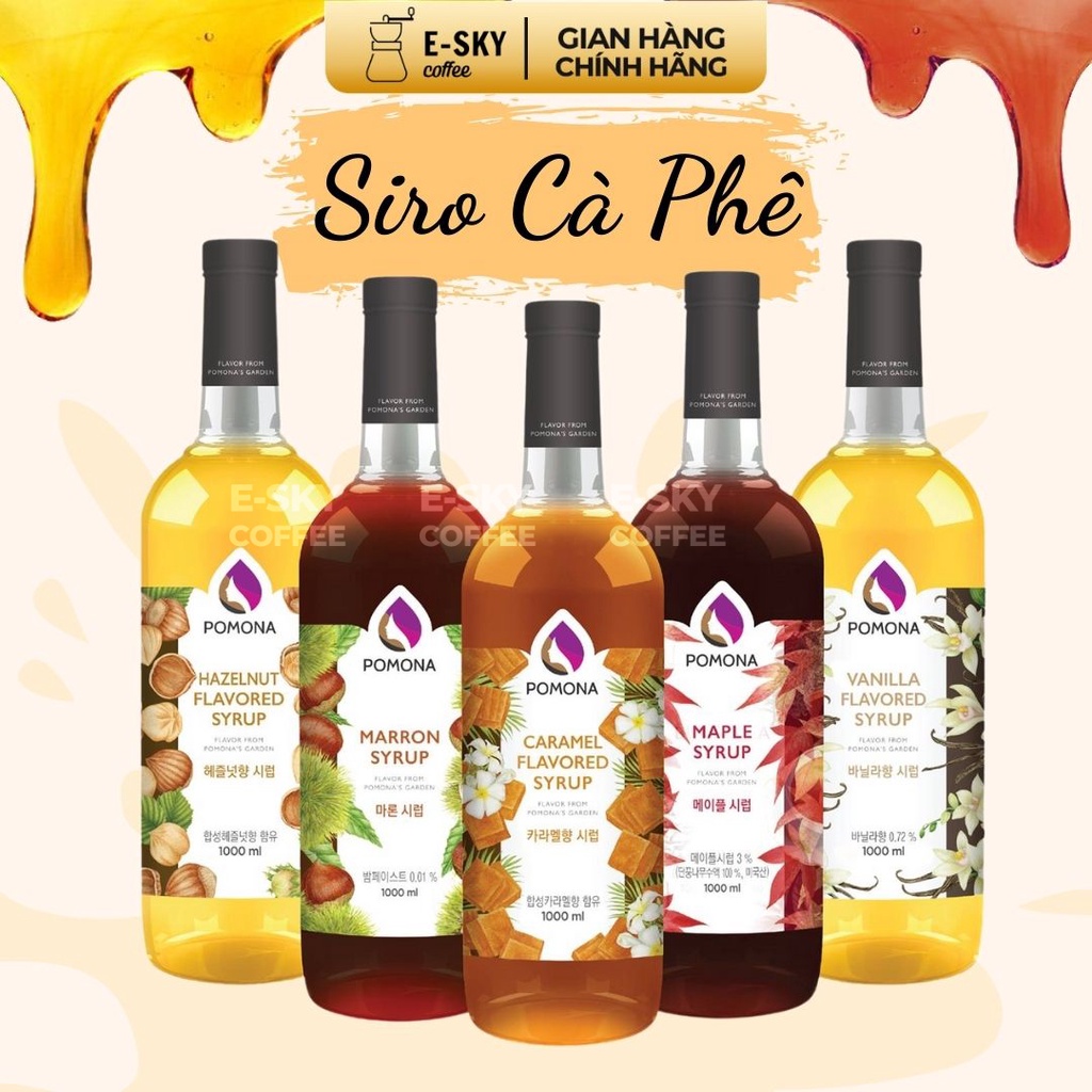 Siro Pha Cà Phê Pomona Coffee Syrup Nguyên Liệu Pha Chế Hàn Quốc Chai ...