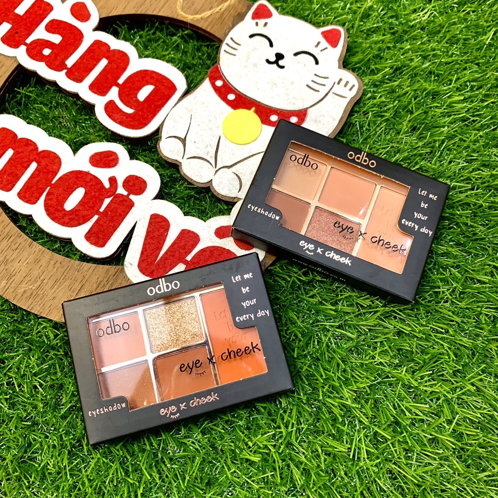 BẢNG PHẤN MẮT VÀ MÁ HỒNG 5 Ô ODBO EYE X CHECK EYESHADOW OD1044 | Shopee Việt Nam