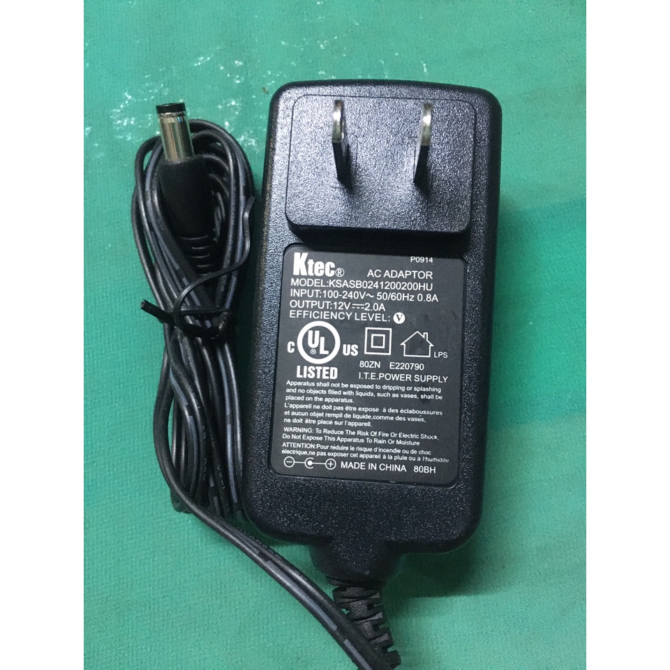 Adapter nguồn 12V 2A Ktec hàng bãi Zin chưa qua xử dụng | Shopee Việt Nam
