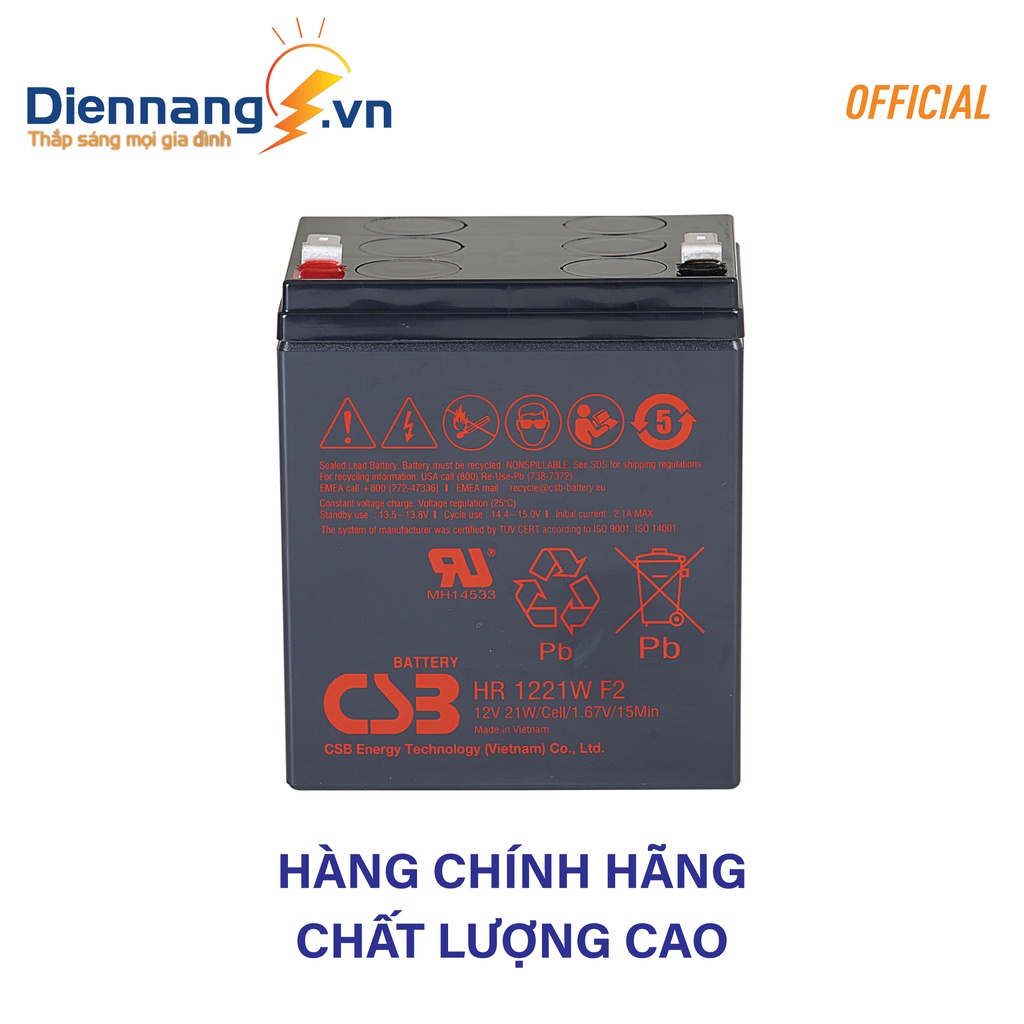 Ắc quy CSB HR1221W (12V-5Ah), ắc quy viễn thông, ắc quy cho bộ lưu điện ...