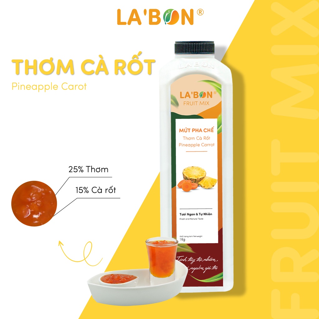 Mứt Pha Chế Labon Thơm Cà Rốt Chai 1kghàng Công Ty Có Sẵn Giao Ngay Shopee Việt Nam