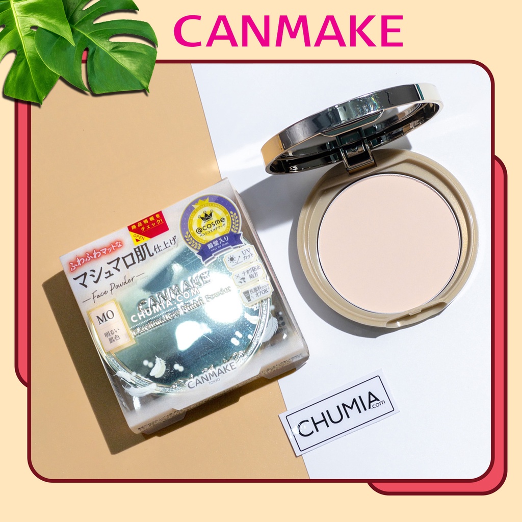 Phấn phủ CANMAKE Nhật MO ML dạng nén kiềm dầu bột nén không màu chống nước trắng da bộ trang ...