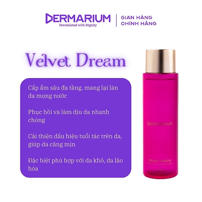 VELVET DREAM TONER (FOR DRY SKIN) - DERMARIUM | Shopee Việt Nam