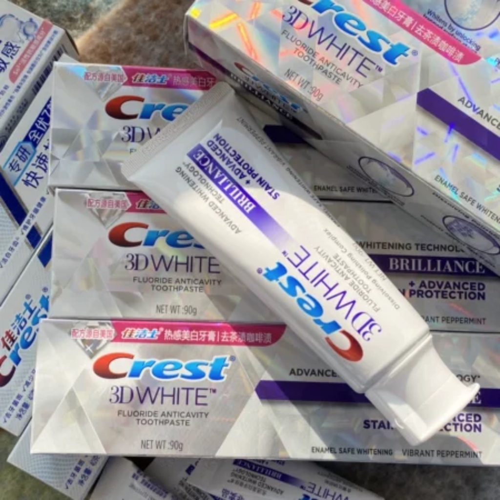 Kem đánh răng CREST 3D WHITE BRILLIANCE làm trắng răng 90g | Shopee Việt Nam