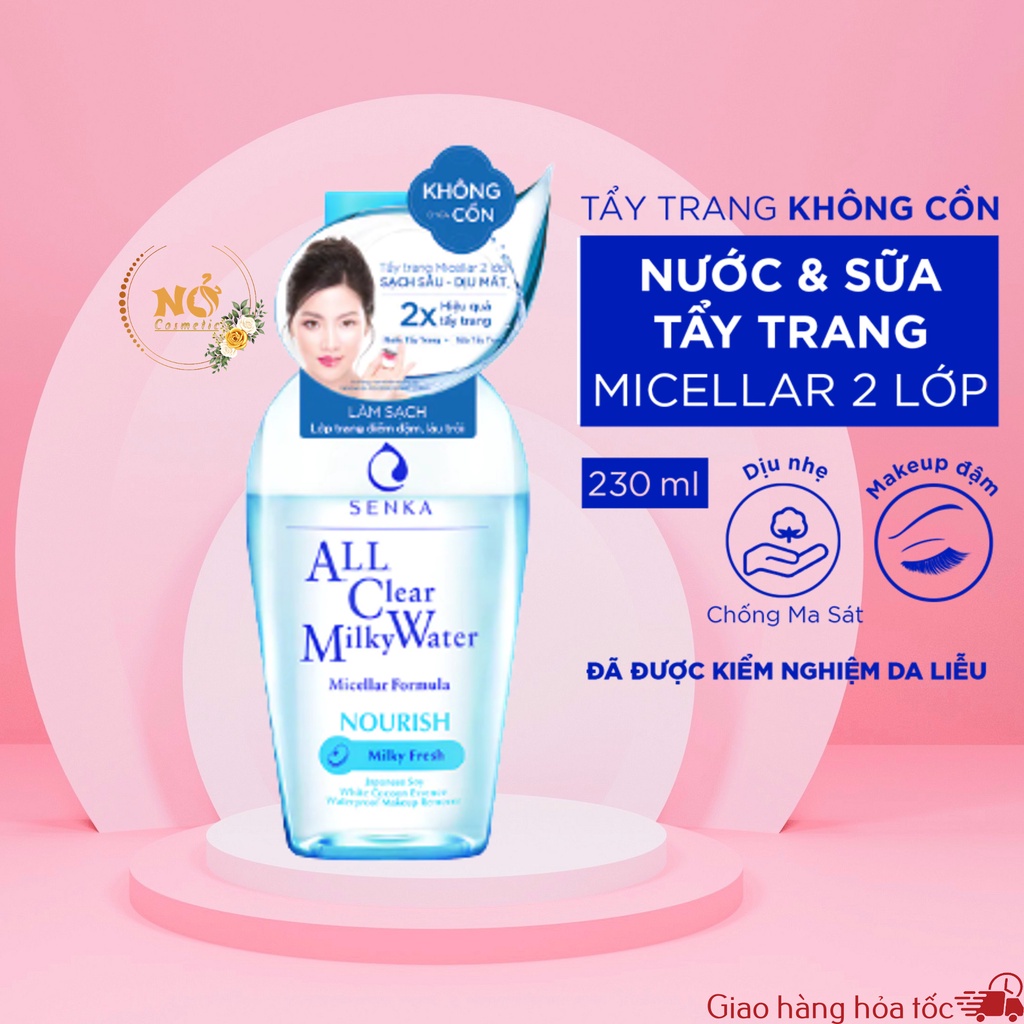 Nước Sữa Tẩy Trang 2 lớp Senka A.L.L. Clear Milky Water 230ml | Shopee ...