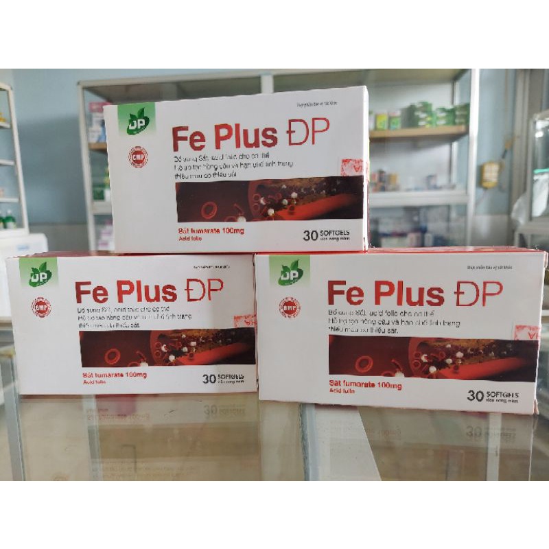 Viên uống Fe Plus ĐP - Bổ sung sắt , axit folic cho cơ thể(Hộp 30 viên ...