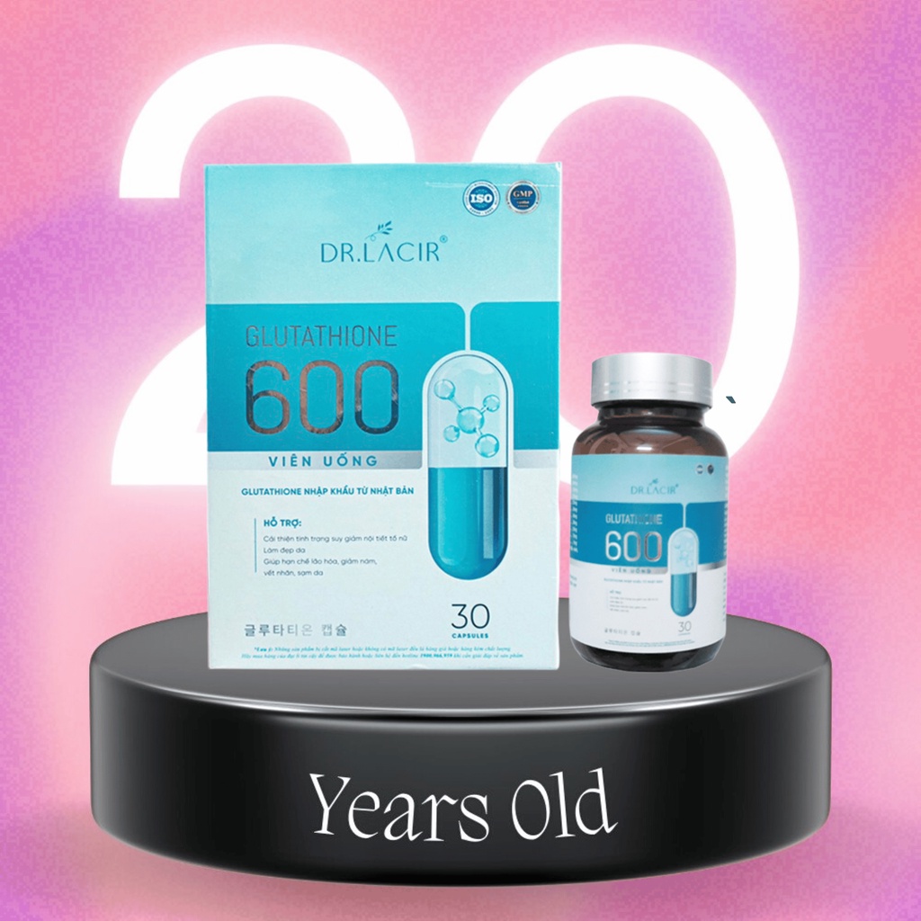 Viên uống Glutathione 600 Dr Lacir - Hộp 30 viên | Shopee Việt Nam