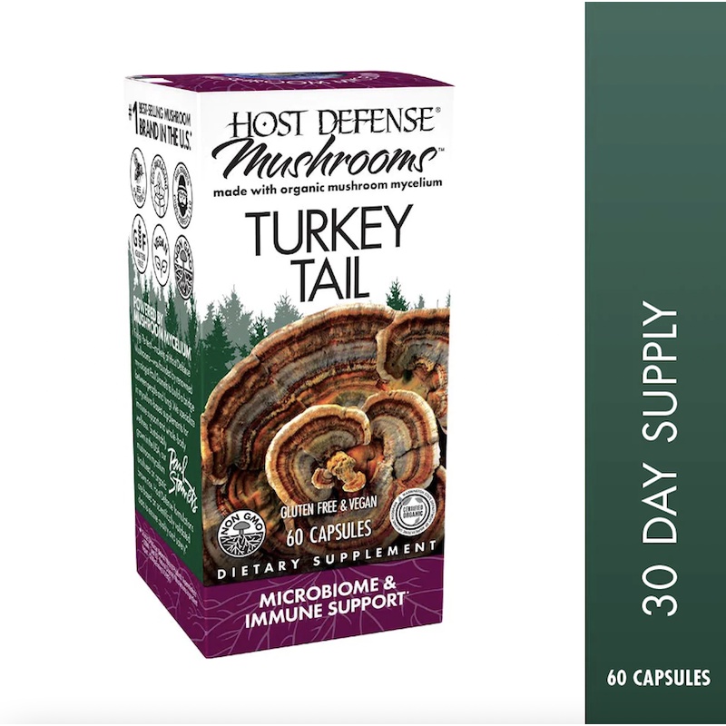 HŨ 60 VIÊN NẤM VÂN CHI HỮU CƠ Host Defense Mushrooms Organic Turkey Tail Vegetarian Capsules, HỖ ...