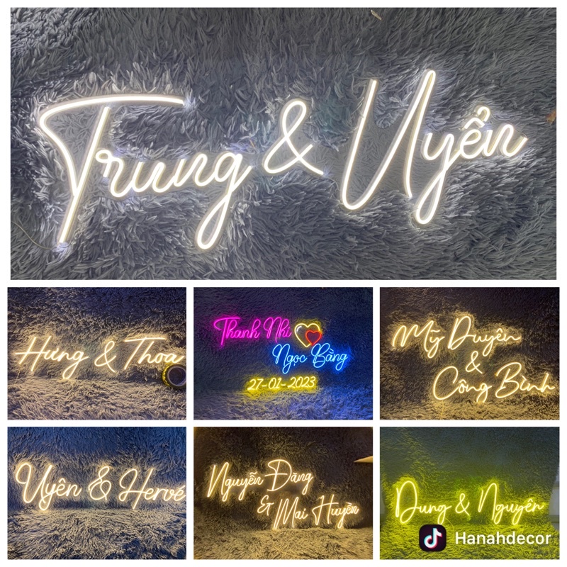 Đèn LEd Neon theo tên(t.kế theo yêu cầu riêng) | Shopee Việt Nam
