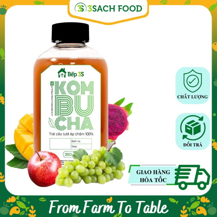 Kombucha - Trái Cây 3Sach Kitchen - Chai 350ml | Shopee Việt Nam