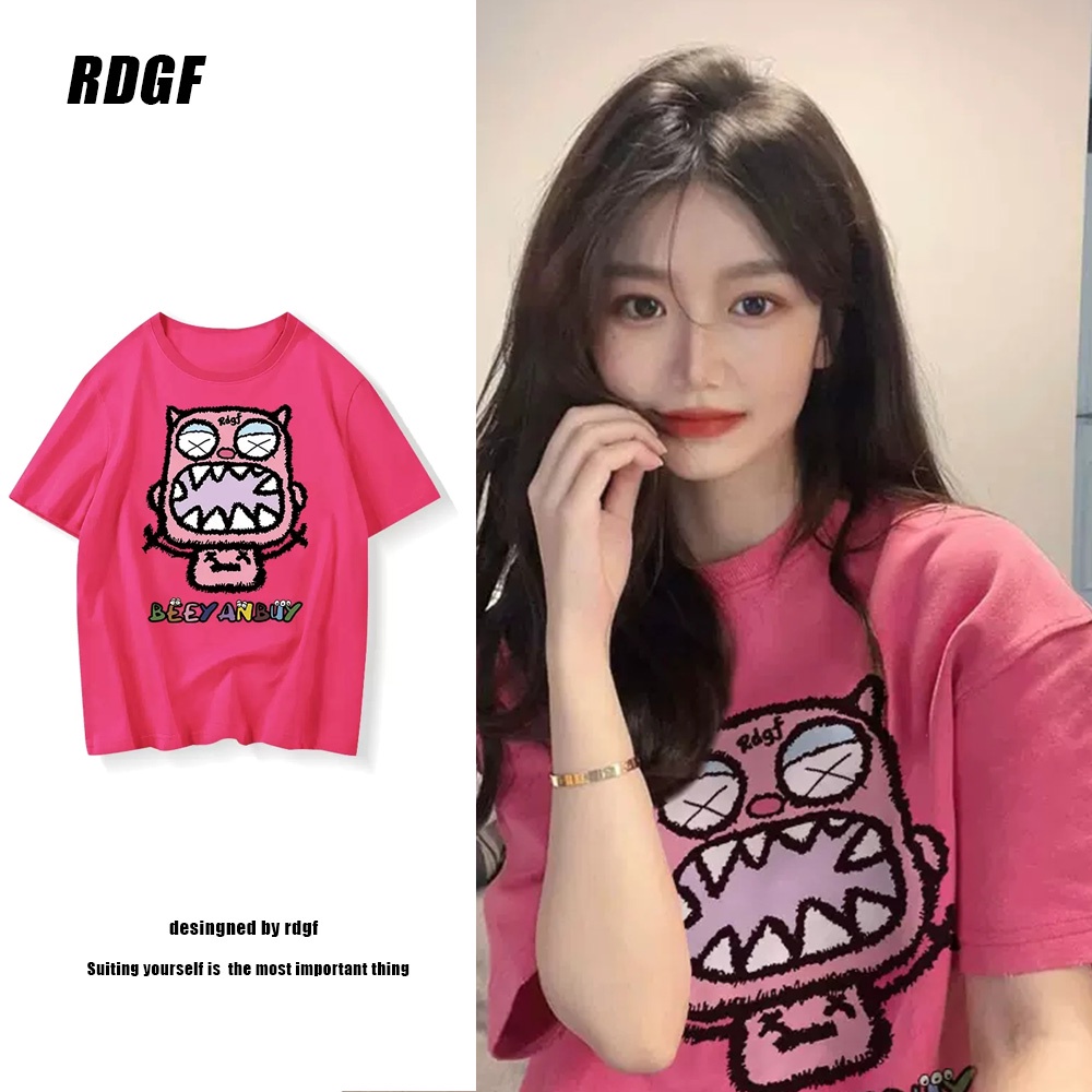 Áo thun RDGF tay ngắn in họa tiết hoạt hình thời trang mùa hè 2023 trẻ ...