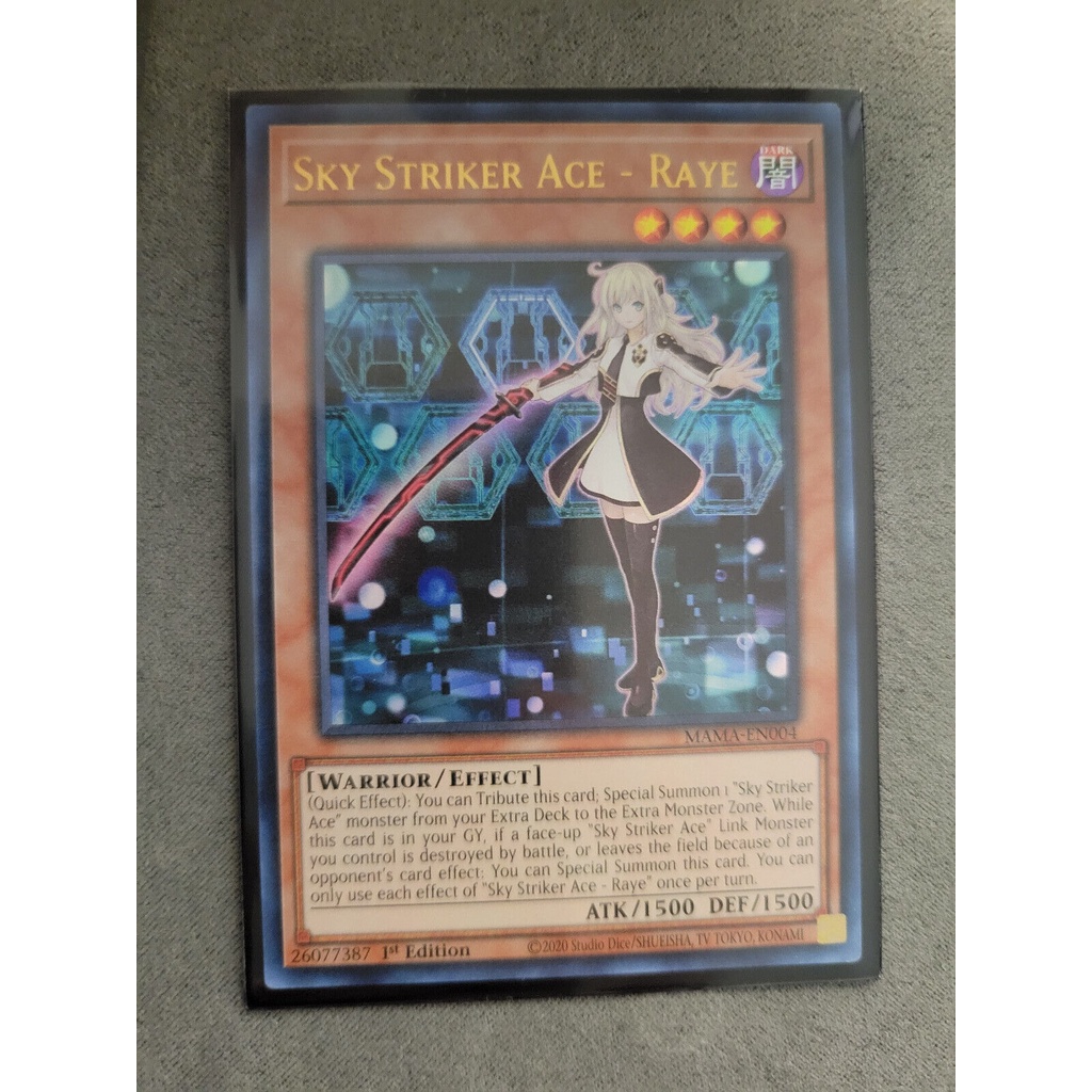 Thẻ bài YUGIOH - Sky Striker Ace - Raye - MAMA-EN004 - Ultra Rare 1st Edition - Effect Monster ...