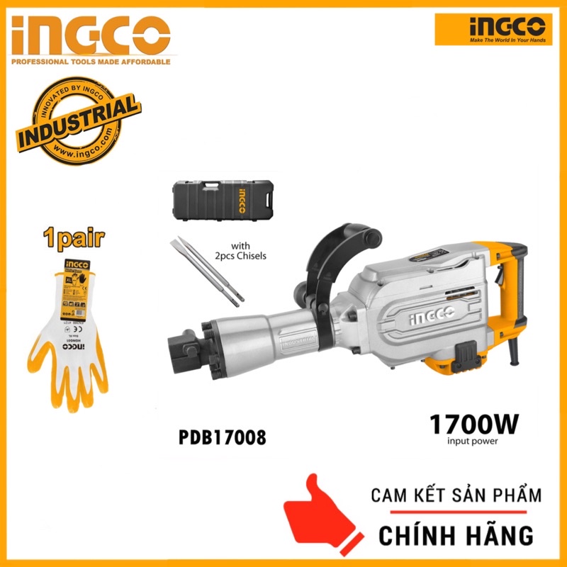 INGCO Máy đục bê tông 1700W PDB17008 | Shopee Việt Nam