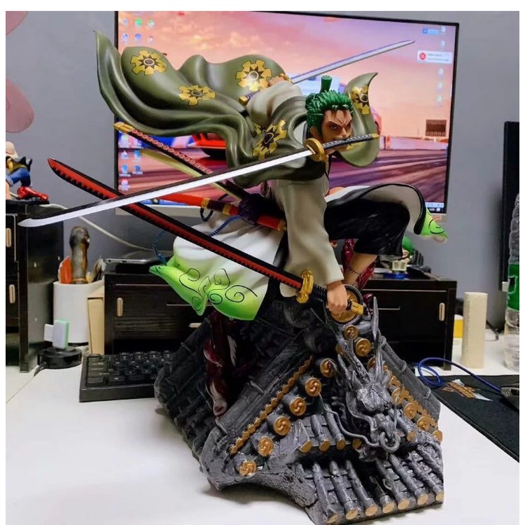 MH54 - Mô hình cao cấp figure Roronoa Zoro mái nhà cao 22cm - Có 2 hiệu ...