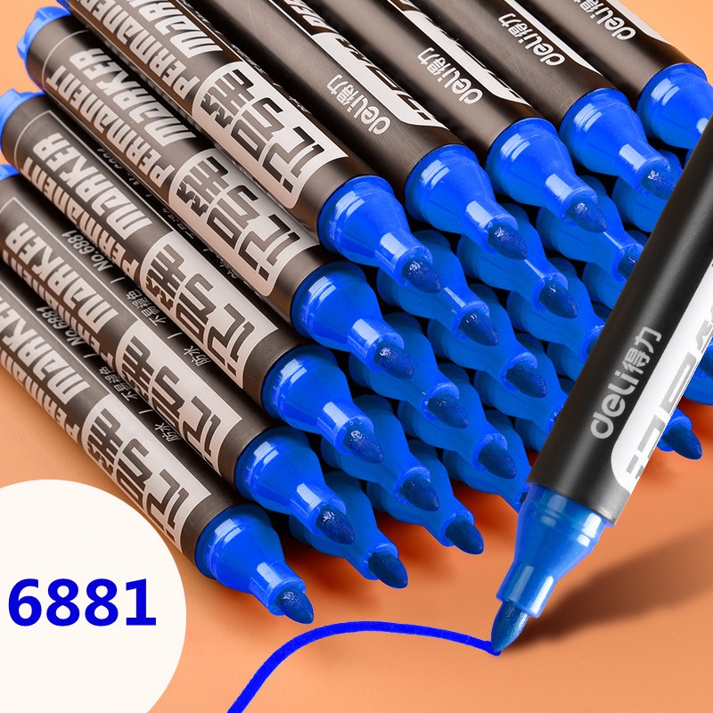 [HCM] Bút lông dầu kim 2 đầu Deli 6824- Deli 6881 (1 đầu) | Shopee Việt Nam