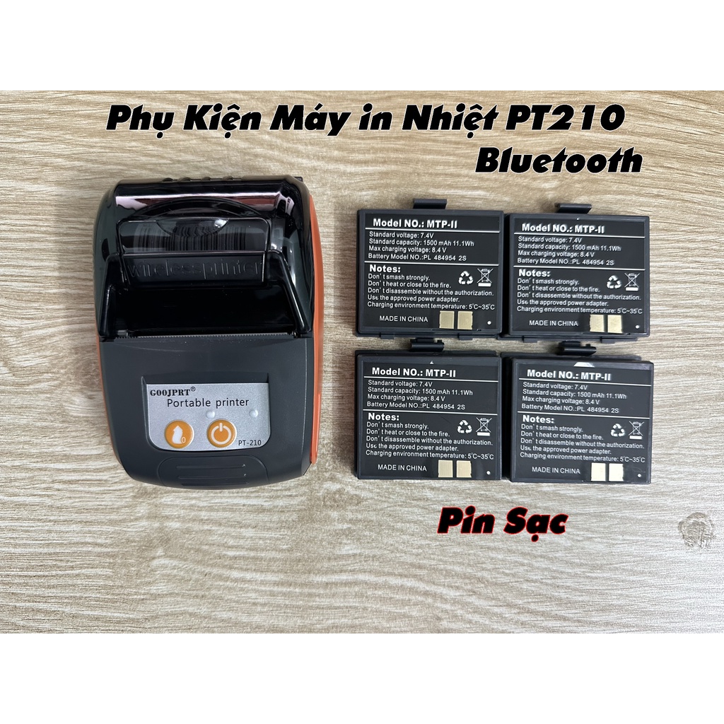 Pin máy in nhiệt PT210 Bluetooth - Phụ kiện máy in PT210 | Shopee Việt Nam