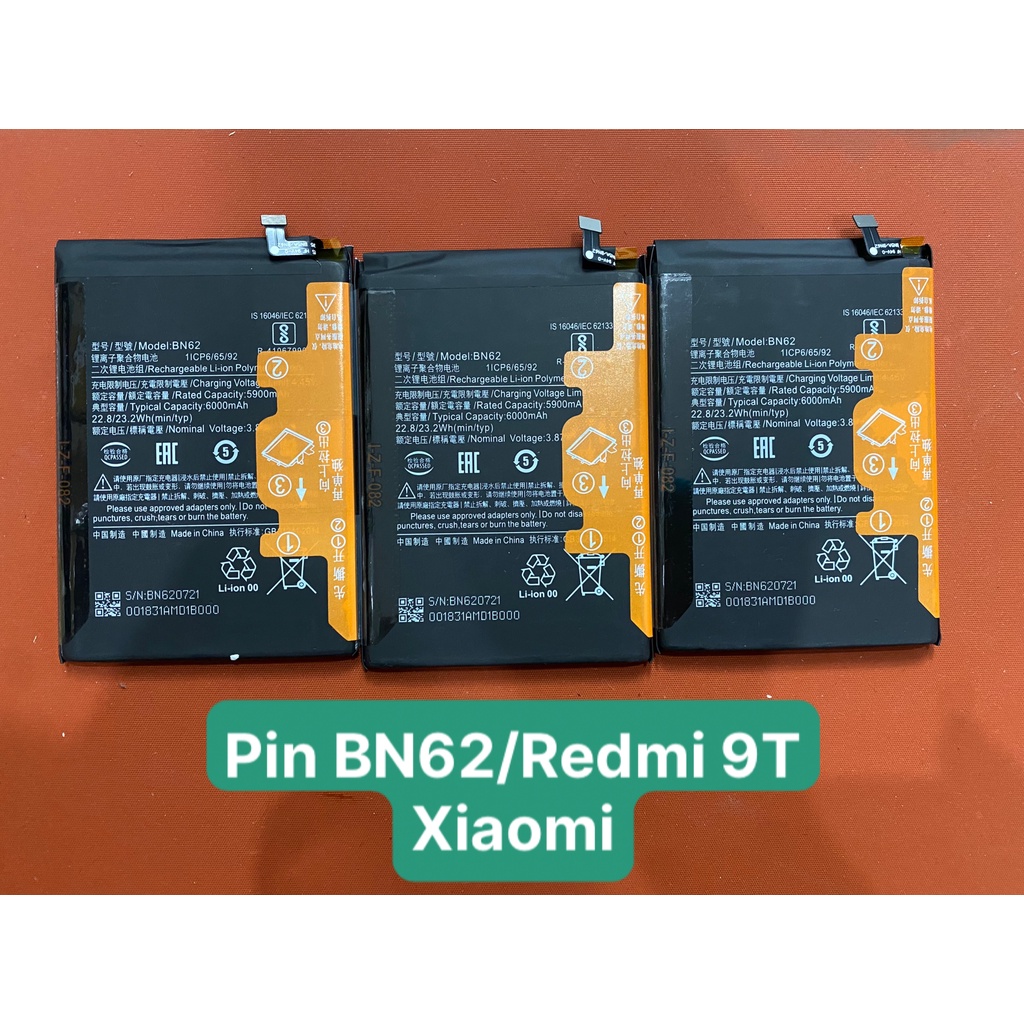 Pin Xiaomi BN62 / Poco M3 / Redmi Note 9 - 4G / Redmi 9T (Pin Mới ...