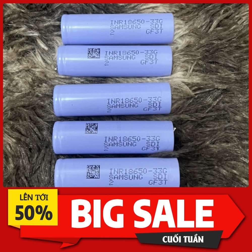 Cell Pin 18650 Samsung 33G dung lượng 2500-3100mAh xả