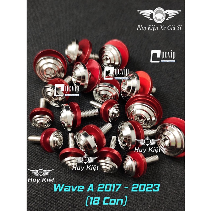 Full Ốc Dàn Áo Salaya Thái Inox 304 + Lông Đền Đỏ Gắn Exciter,Win,Wave,Dr,Sirius,Fu,Vario,AB,Mio ...