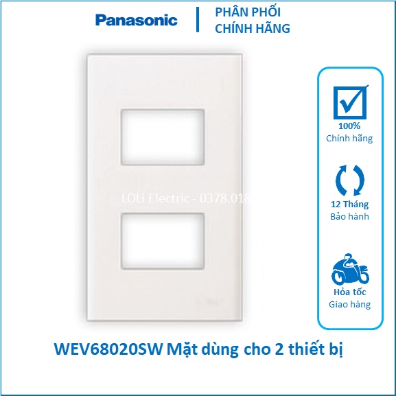 MẶT NẠ ĐƠN DÙNG CHO 2 THIẾT BỊ CÔNG TẮC Ổ CẮM ĐƠN DÒNG WIDE Pana ...