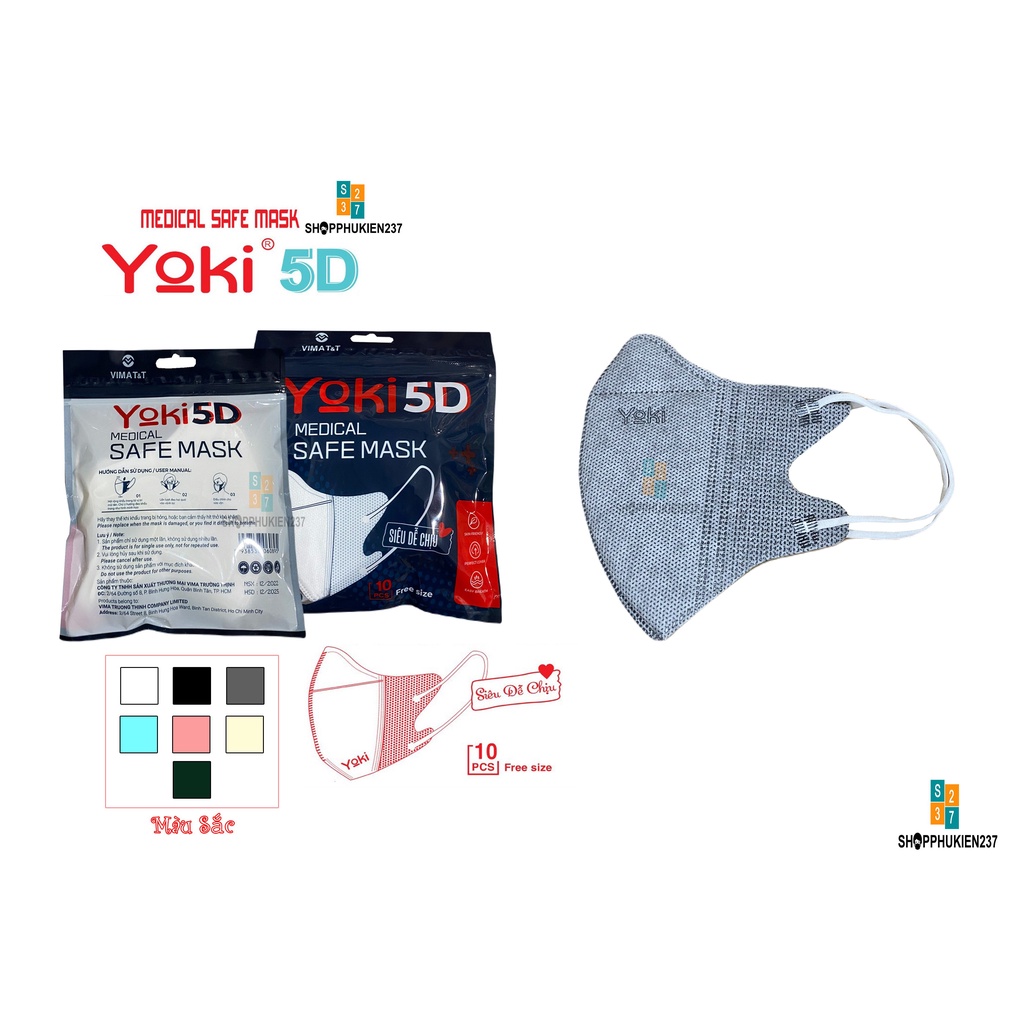Set 50 Cái Khẩu Trang Yoki 5D Mask Thiết Kế Siêu Dễ Chịu 4 Lớp Kháng ...