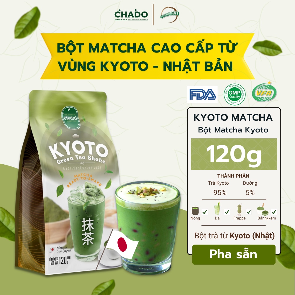 Bột Trà Xanh Matcha KYOTO CHADO Nhật Bản Pha sẵn | Shopee Việt Nam