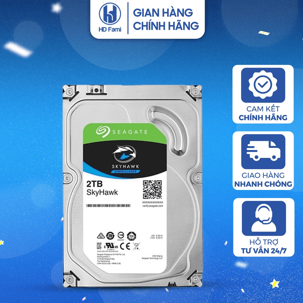 Ổ Cứng Chuyên Dụng 2TB SEAGATE SKYHAWK - ST2000VX015 | Shopee Việt Nam