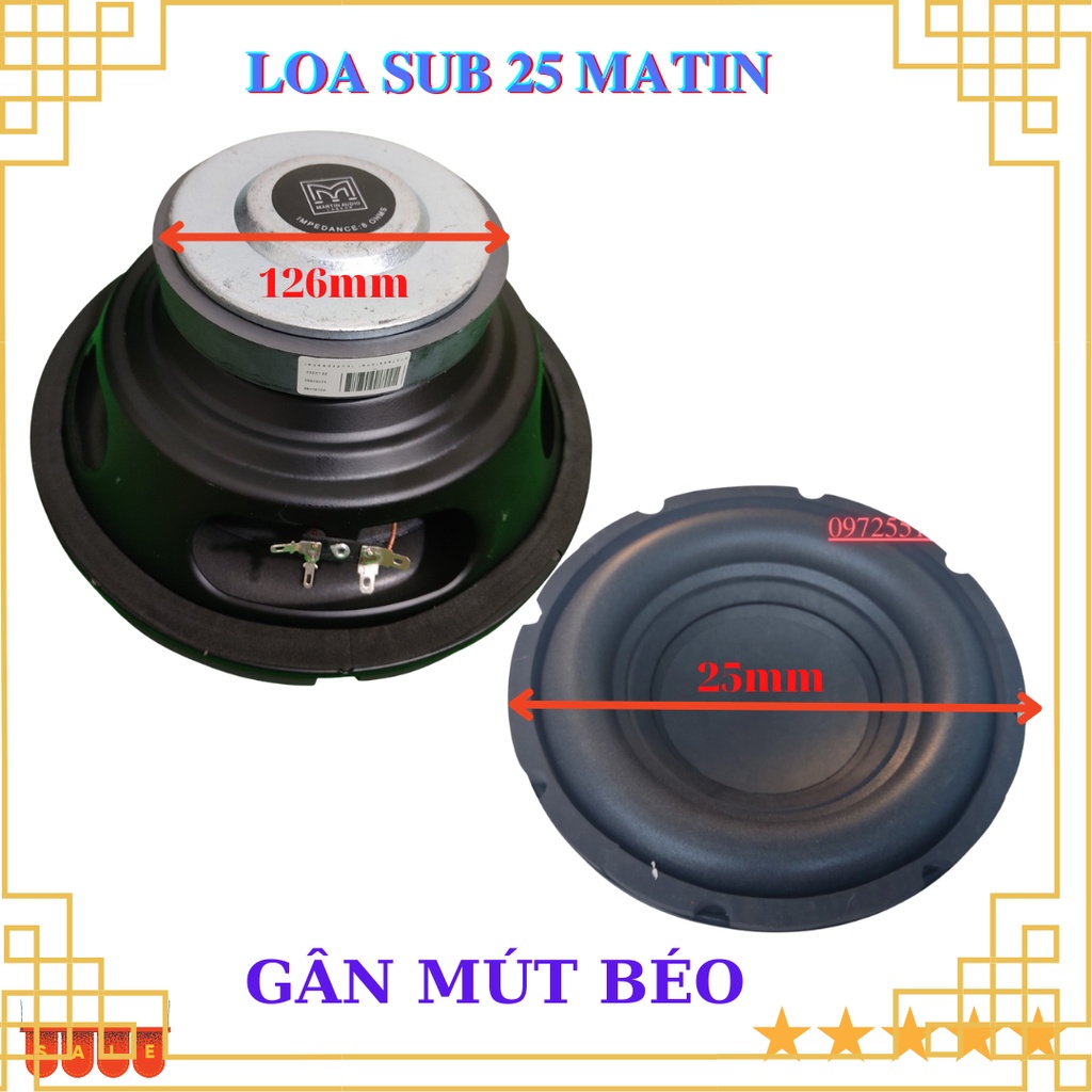 Loa sub 25 MATIN công suất 450w gân mút béo từ 126 - giá 1 củ | Shopee ...