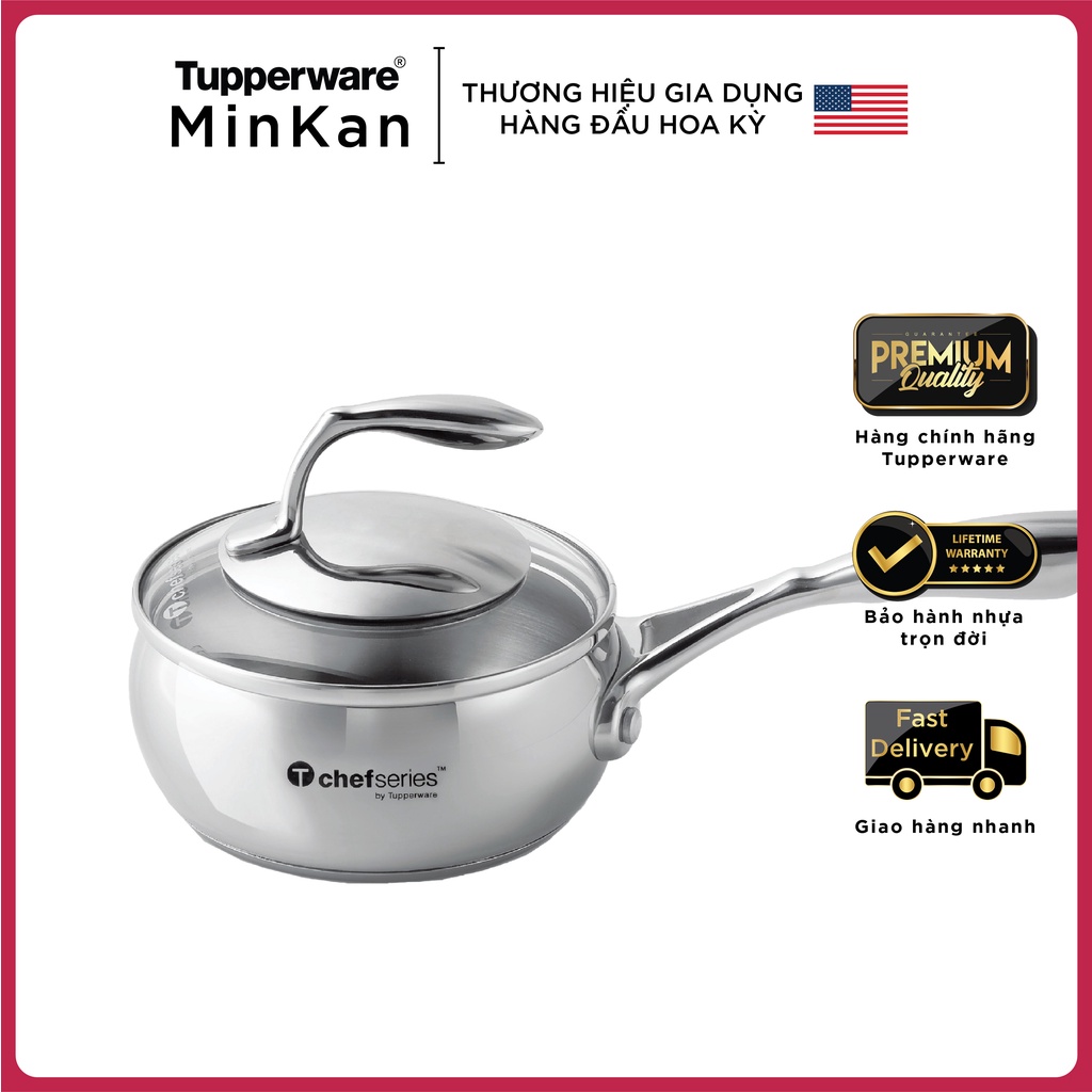 Nồi Tupperware - T Chef Series Saucepan 2.4L (nắp kính) | Shopee Việt Nam