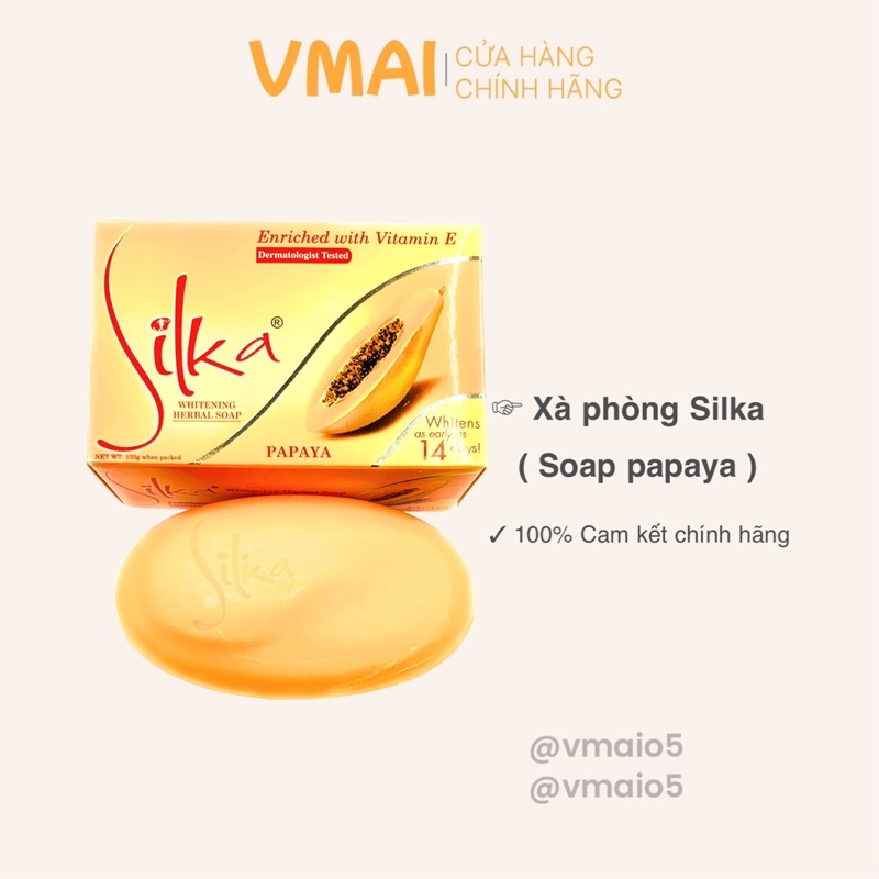 Silka Soap - Papaya Soap xà phòng dưỡng trắng , giảm thâm Body | Shopee ...