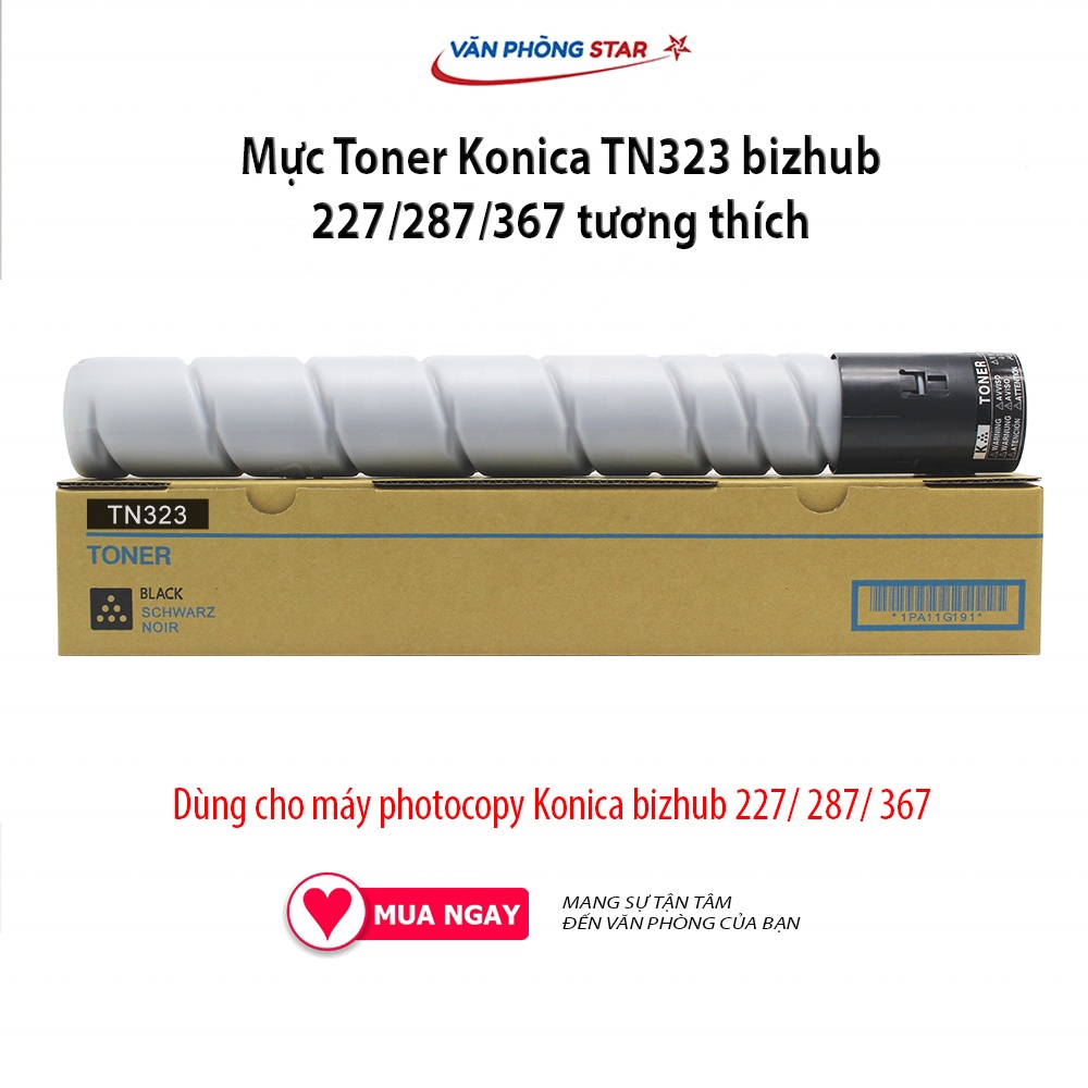 Hộp mực Konica TN323 cho Bizhub 227/ 287/ 367. Mực photocopy Konica ...