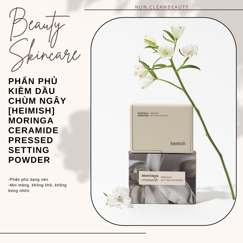 [CHÍNH HÃNG] Phấn phủ kiềm dầu Chùm ngây [Heimish] Moringa Ceramide ...