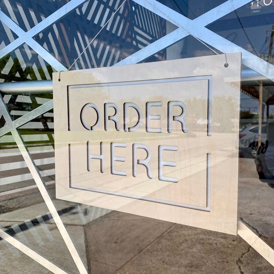 Bảng treo Order Here cho quán cafe, trà sữa, nhà hàng | Shopee Việt Nam