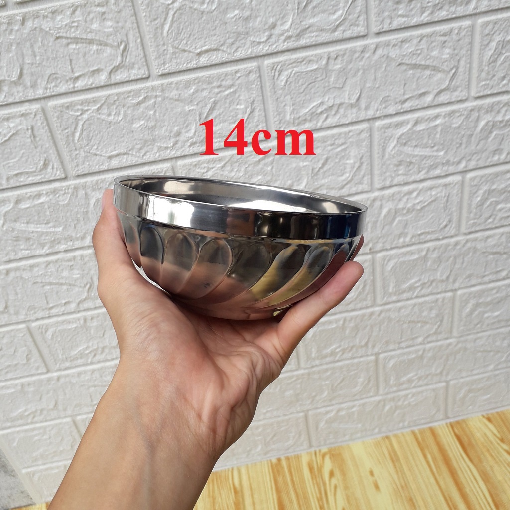 Tô inox cách nhiệt 2 lớp chống nóng size 14cm 16cm 18cm 20cm - Bát ăn ...