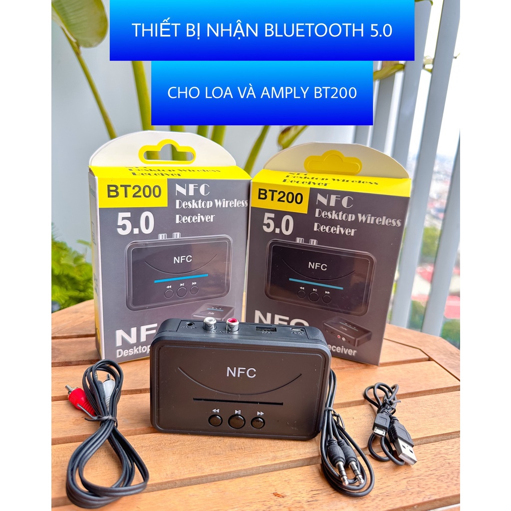 Thiết bị nhận Bluetooth không dây (5.0) BT200. Hộp Bluetooth Âm Thanh ...