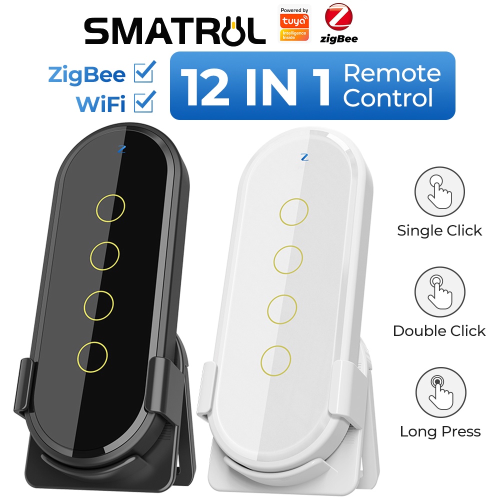 Công Tắc Nhà Thông Minh Không Dây SMATRUL Tuya ZigBee 4 Gang 12 Cảnh Điều Khiển Từ Xa | Shopee ...