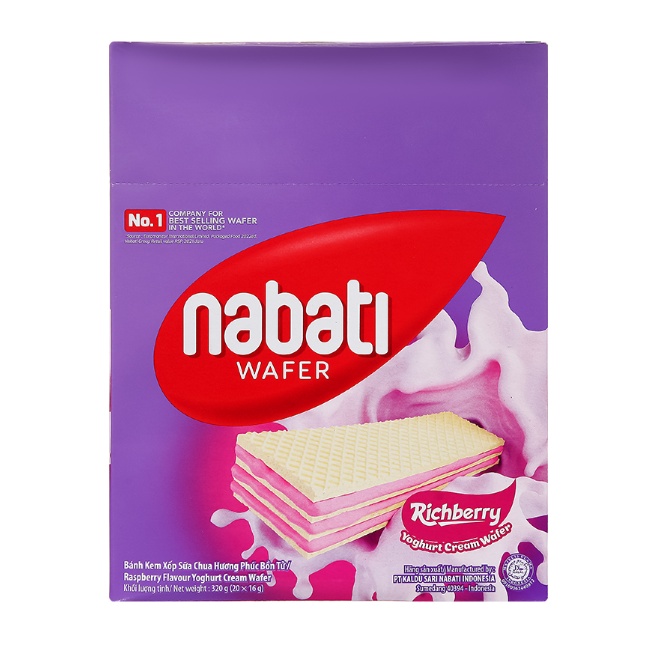 Bánh Phúc Bồn Tử (Dạng Xốp) Nabati Richberry- Raspberry Flavour Yoghurt ...