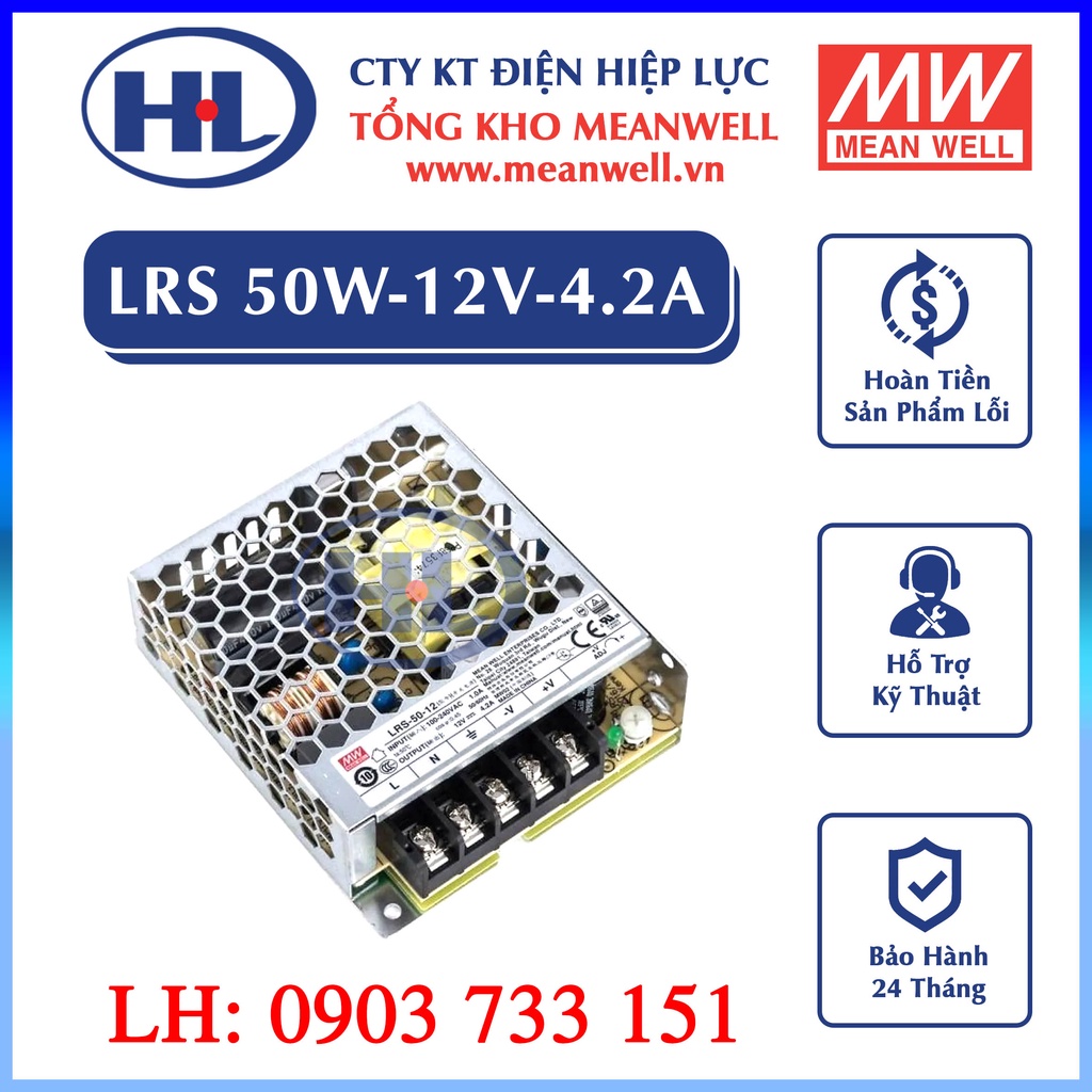 Nguồn Tổ Ong 12V, Meanwell LRS-50-12 (50W/12V/4.2A), Nguồn Led, Nguồn Camera | Shopee Việt Nam