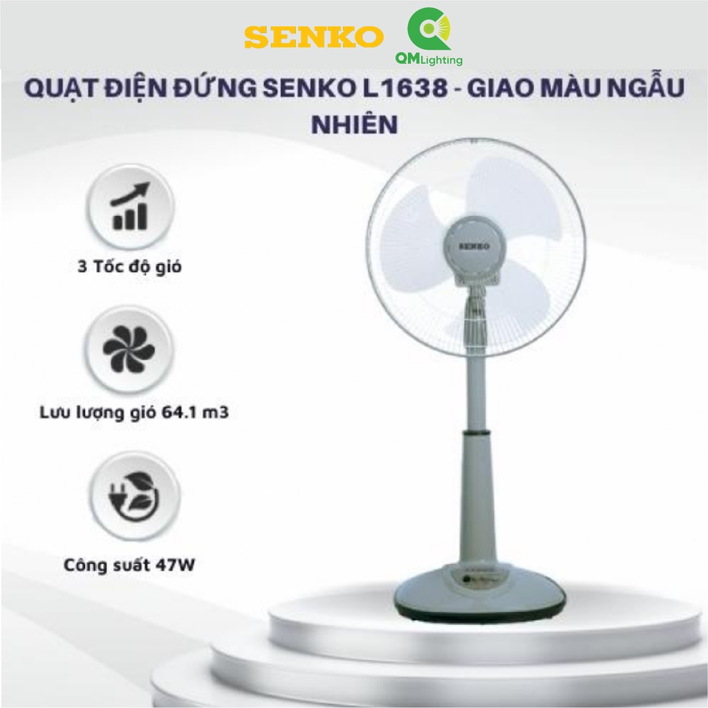 Quạt Điện Đứng Senko L1638 - Giao Màu Ngẫu Nhiên - Hàng Chính Hãng ...