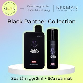 Combo Nerman Black Panther Collection (Sữa Tắm Gội 2in1 350g + Sữa Rửa ...