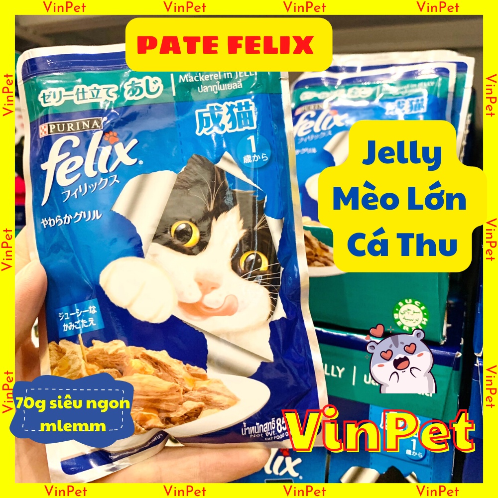 Pate Felix cao cấp cho Mèo mọi lứa tuổi từ cá Hồi, cá Ngừ, thịt Gà và ...