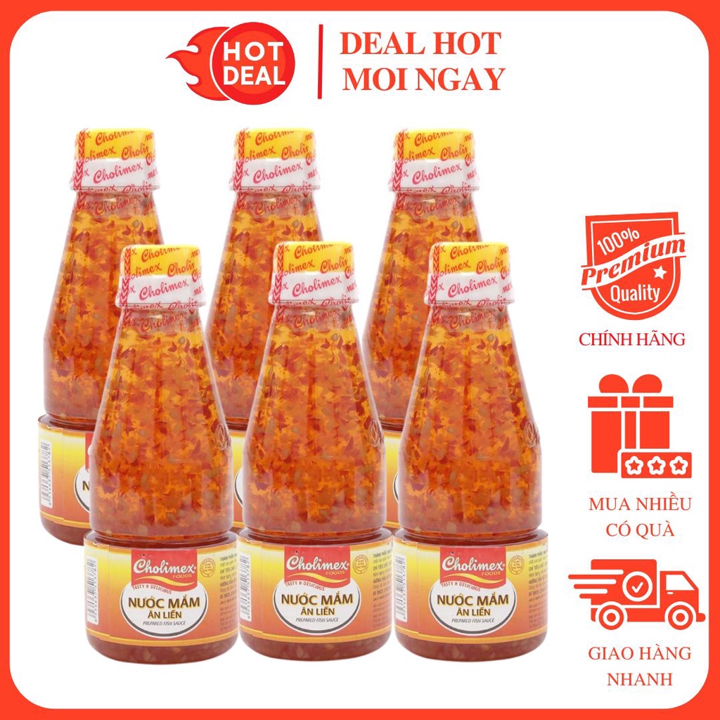 Nước Mắm Ăn Liền Cholimex Pet Lốc 6 Chai x 290G | Shopee Việt Nam