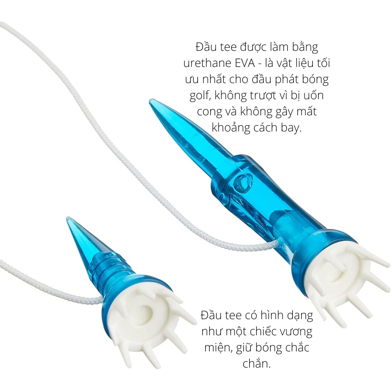 Tee Golf Nhựa Có Dây Nhật Bản Tabata GV1415 Chính Hãng có 3 Size 34MM 40MM 48MM, Que Đỡ Bóng ...