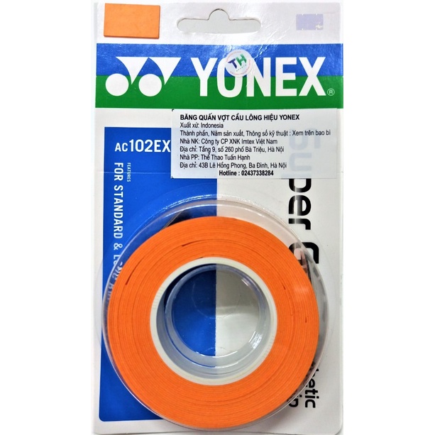 QUẤN CÁN YONEX AC 102EX_VỈ 3 CHIẾC_CHÍNH HÃNG_CUỐN CÁN BẢO VỆ QUẤN CỐT ...