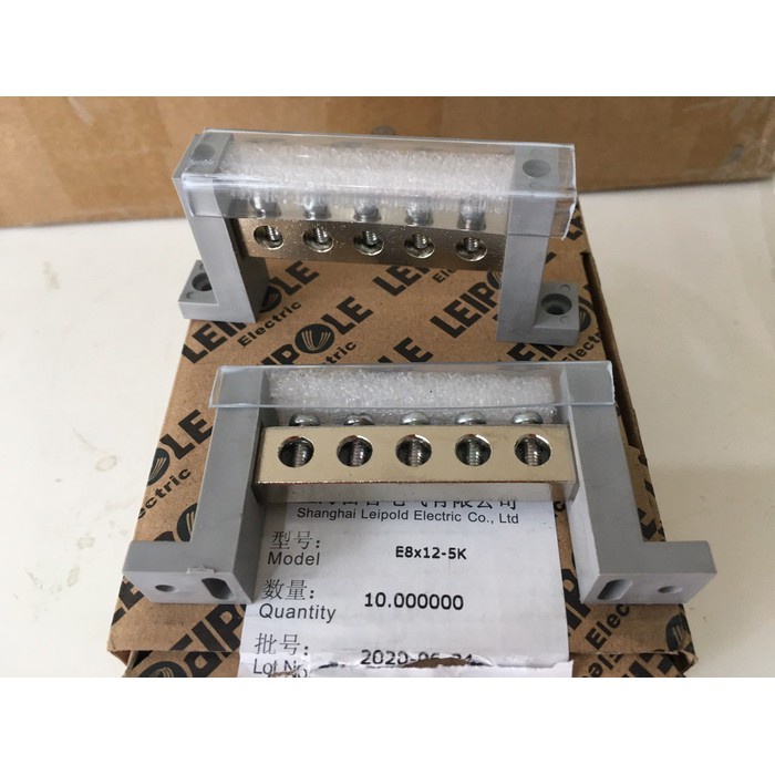 Cầu đấu tiếp địa Leipole 5 mắt E8x12-5K có chụp bảo vệ | Shopee Việt Nam