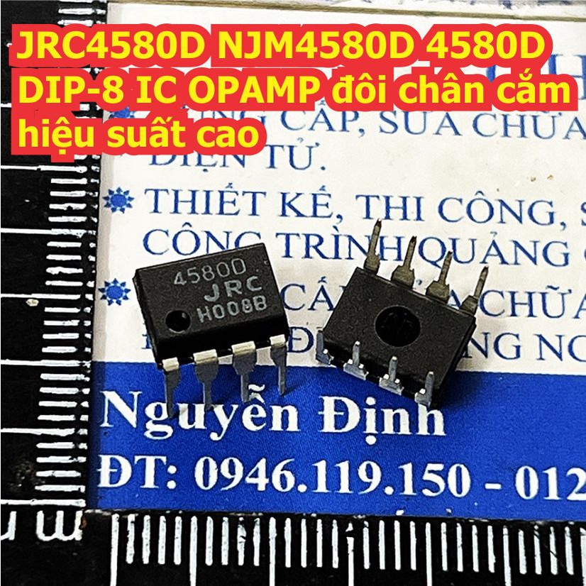 5 con JRC4580D NJM4580D 4580D JRC JRC4580 NJM4580 4580 DIP-8 / SOP-8 IC OPAMP đôi chân cắm hiệu ...