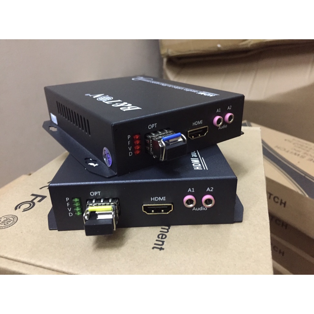 1 Bộ chuyển đổi HDMI sang quang 1080P, SFP LC, Compressed HDMI+USB ...