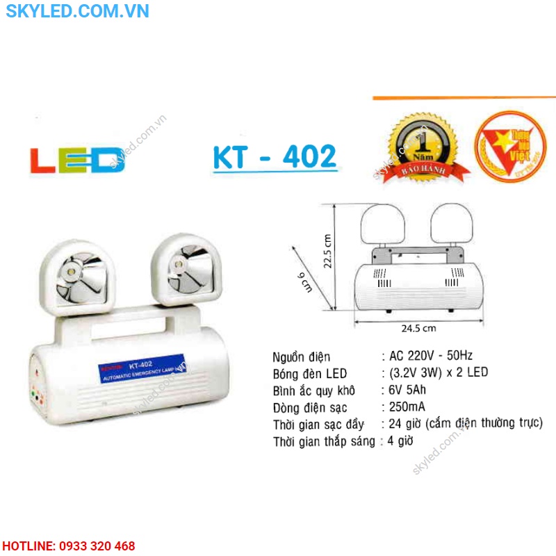 Đèn sạt khẩn cấp KT-402 , chính hãng bảo hành 12 tháng KENTOM | Shopee Việt Nam