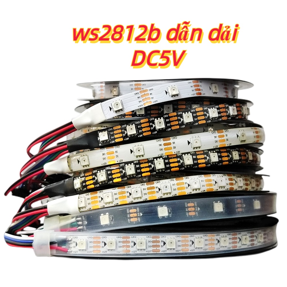 WS2812 ws2812b Dây Đèn Led 5m 30 60 Bóng 1M 74 144 leds / m IP65 IP67 ...