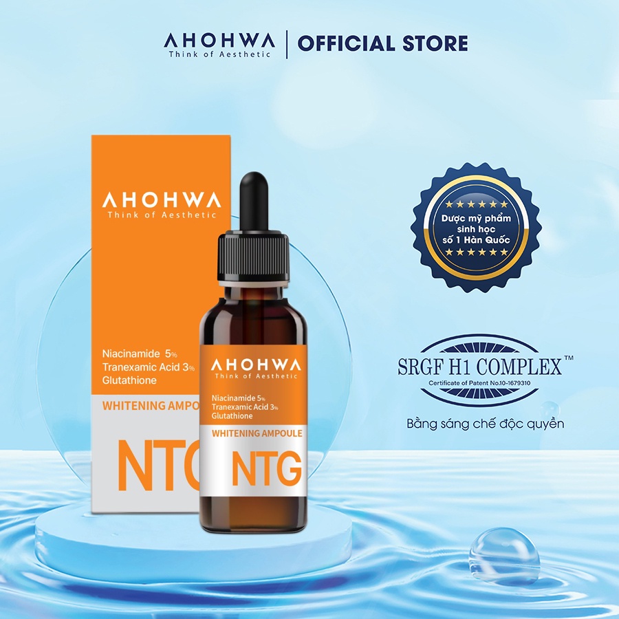 Tinh chất dưỡng trắng, mờ thâm nám Ahohwa Whitening Ampoule NTG (30ml ...